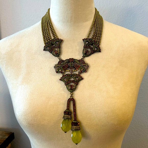 Heidi Daus | Jewelry | Heidi Daus Art Deco Crystal Pearl Necklace ...